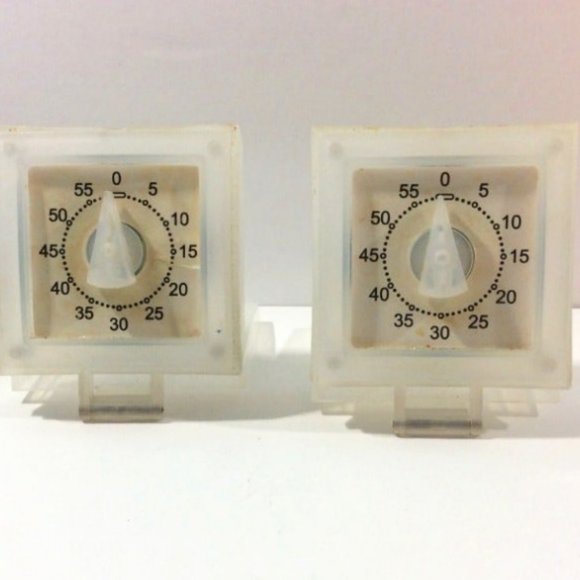 Vintage | Kitchen | Set Of 2 Vintage Kitchen Timer Clear Mechanical ...